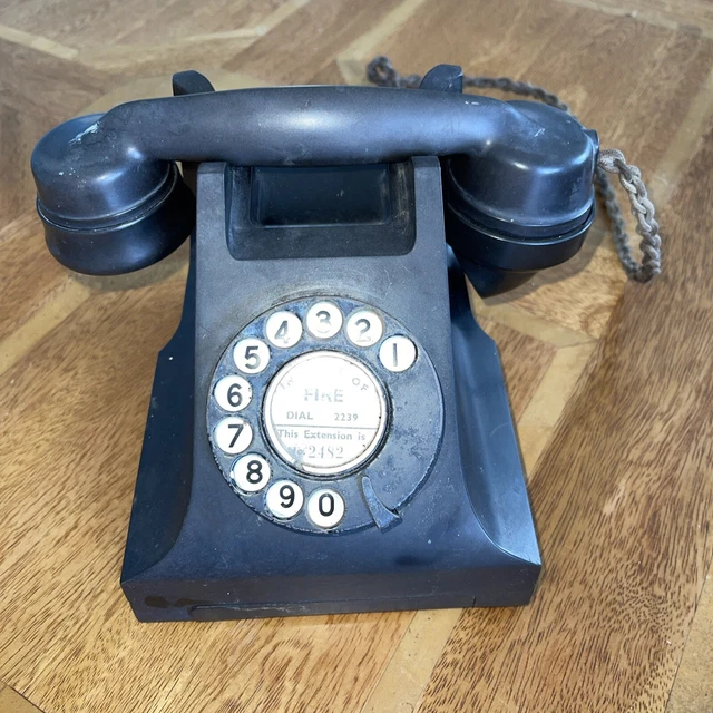 VINTAGE BLACK GPO Bakelite Rotary Dial Telephone. £30.00 - PicClick UK