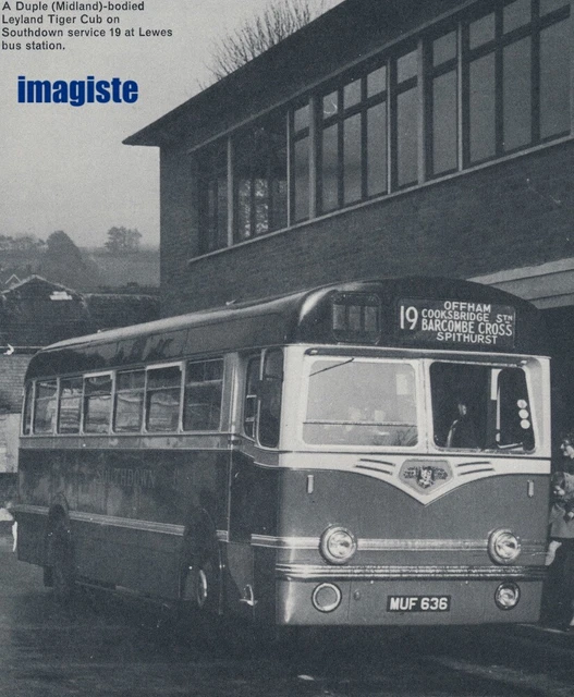 TRANSPORT IMAGE: DUPLE (Midland) Bodied Leyland Tiger Cub, Lewes Bus ...
