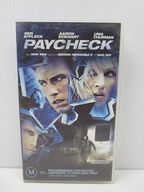 PAYCHECK, BEN AFFLECK, VHS Tape, Vintage Video, Movie, M, 2003 $20.95 ...