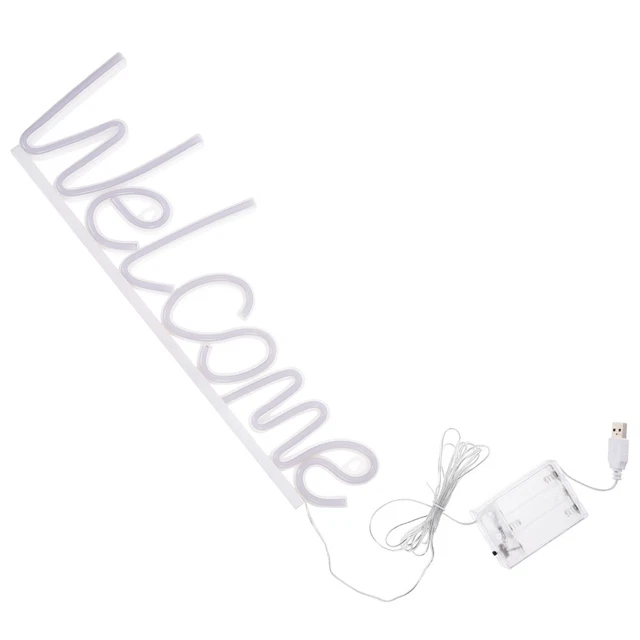 LED LETTER LIGHT Neon Sign Outdoor Party Signs Bedroom Welcome Home £25 ...