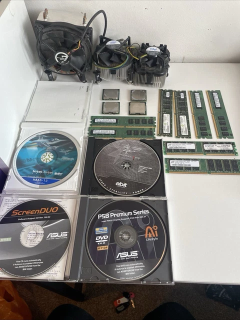 HUGE VINTAGE PC PARTS JOB LOT: Motherbords, RAM, CPU’s, Coolers, and ...