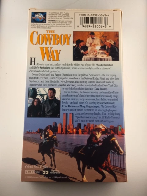 THE COWBOY WAY (VHS) 1994 Woody Harrelson, Kiefer Sutherland TESTED £2. ...