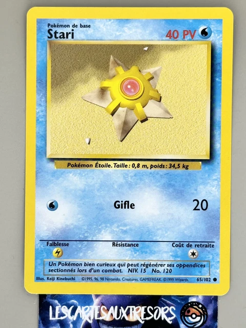 CARTE POKÉMON STARI 65/102 EDITION 2 ED2 Set de Base NM VF FR EUR 5,89 ...