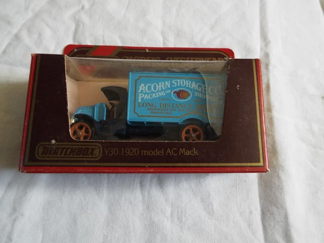 MATCHBOX MODELS OF Yesteryear Y-30 1920 Model Ac Mack Acorn Storage £4. ...