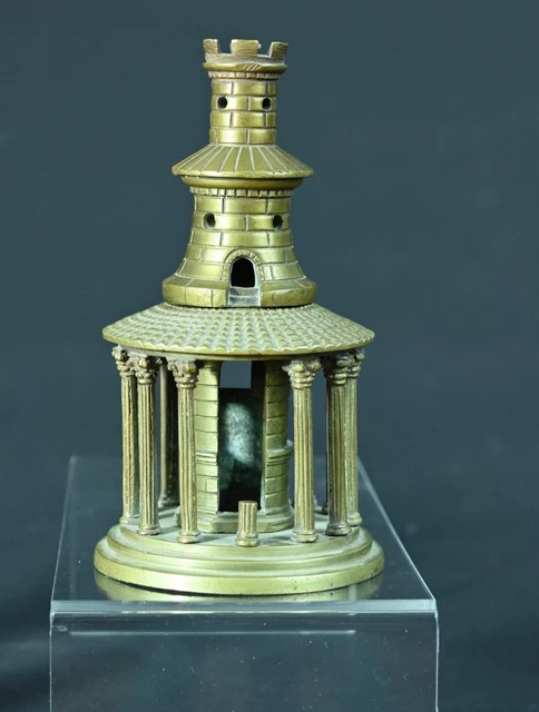 ANCIEN BRÛLE-PARFUM, TEMPLE de Vesta Rome bronze du grand tour 19 ème ...