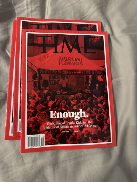 CHARLIE KIRK ASSASSINATION / ENOUGH September 29, 2025 TIME Magazine £ ...