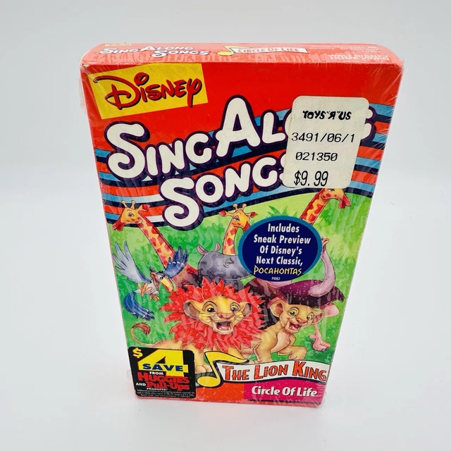 DISNEY SING ALONG Songs The Lion King Circle of Life VHS Kids Children ...
