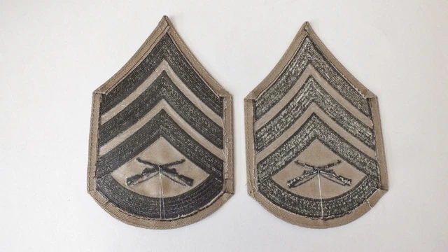 USMC U.S. MARINE Corps Enlisted Rank Staff Sergeant E-5 Field Chevron ...