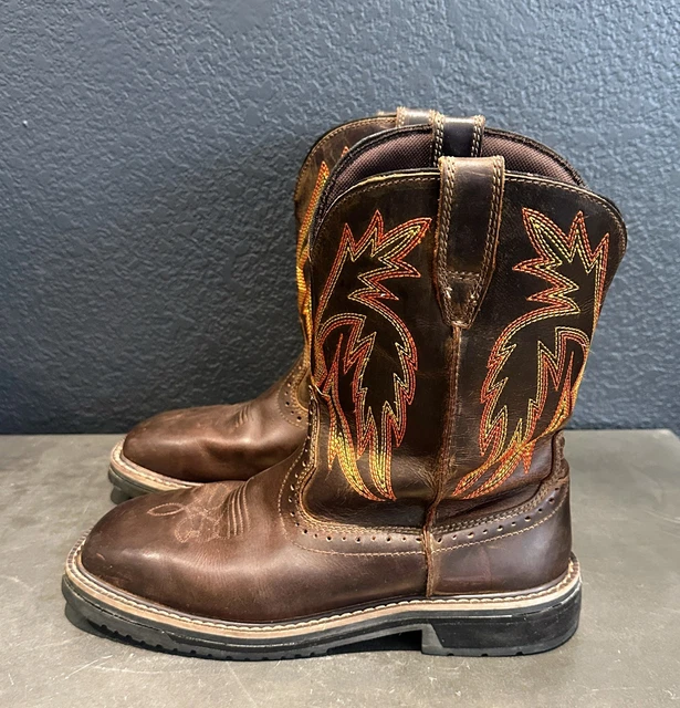 HERMAN SURVIVORS RANGER Steel Toe Work Boots Mens 9 Brown Pull On ASTM ...
