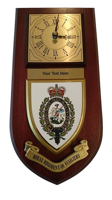 ROYAL REGIMENT OF Fusiliers Personalised Military Wall Clock Plaque UK ...