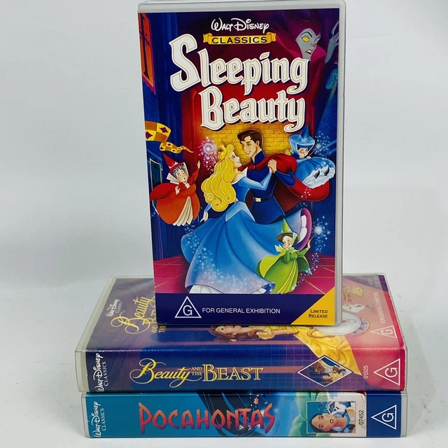 DISNEY CLASSICS 3 x VHS Video Bundle: Beast + Pocahontas + Sleeping ...