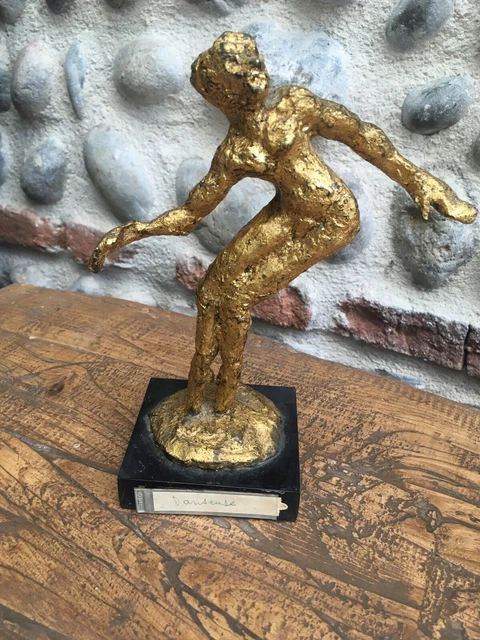 VERY NICE BRONZE Woman Dancer Golden Daniel David Signed 1970 Sculpture ...