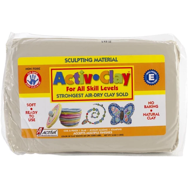 ACTIV-CLAY WHITE AIR-DRY Clay 1.5kg $39.99 - PicClick AU