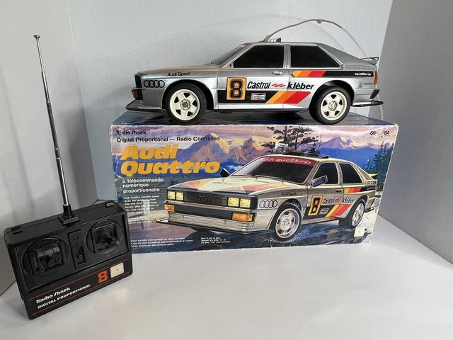 VINTAGE 1985 AUDI Quattro RC Car with Box and Styrofoam Radio Shack ...