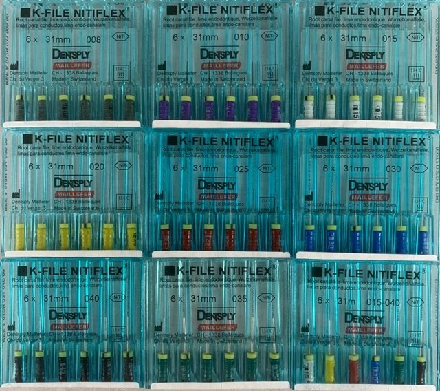 DENTSPLY MAILLEFER K-FILE Endodontic NiTiFlex 21-25-31mm All sizes 30 ...