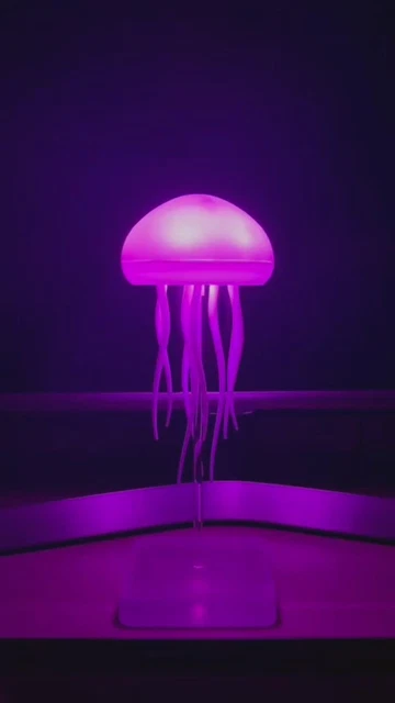 LED SMART JELLYFISH Night Light Voice Control Type-C Charging Flexible ...