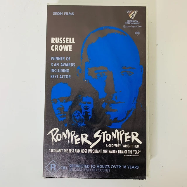 ROMPER STOMPER VHS Russell Crowe Australian Film Violent Skinheads R18 ...