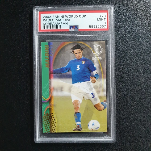 2002 PANINI WORLD Cup Korea/Japan #70 Paolo Maldini Italy PSA 9 MINT 4C EUR 3,01 - PicClick IT