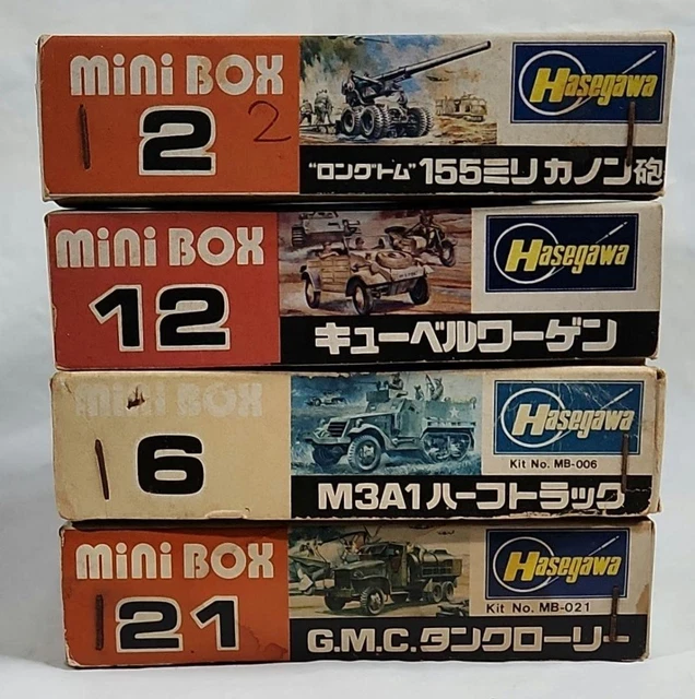 1/72 HASEGAWA &OLD Package Mini Box Long Tom etc." 4-teiliges Set EUR ...