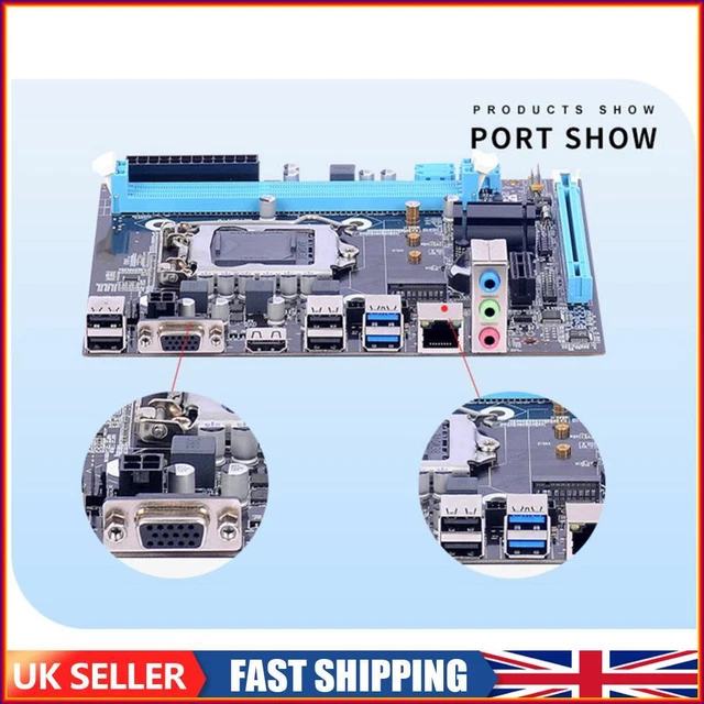 H81 DESKTOP COMPUTER Mainboard VGA+HDMI-Compatible+RJ45 Port Micro-ATX ...