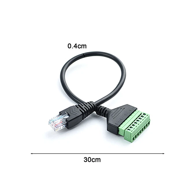 RJ45 ETHERNET MALE To 8 Pin AV Terminal Screw Adapter Converter Block ...