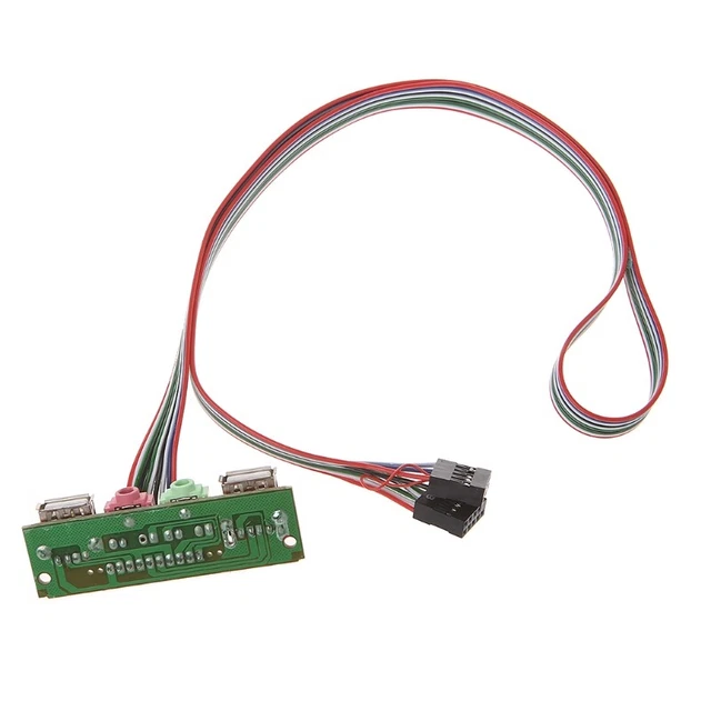 PC COMPUTER CASE Front Panel USB Port Mic Earphone Cables Near PC £4.14 ...