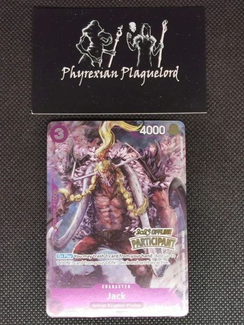 ONE PIECE TCG- Jack ST04-008 - 2023 Online Participant Stamped Foil NM ...