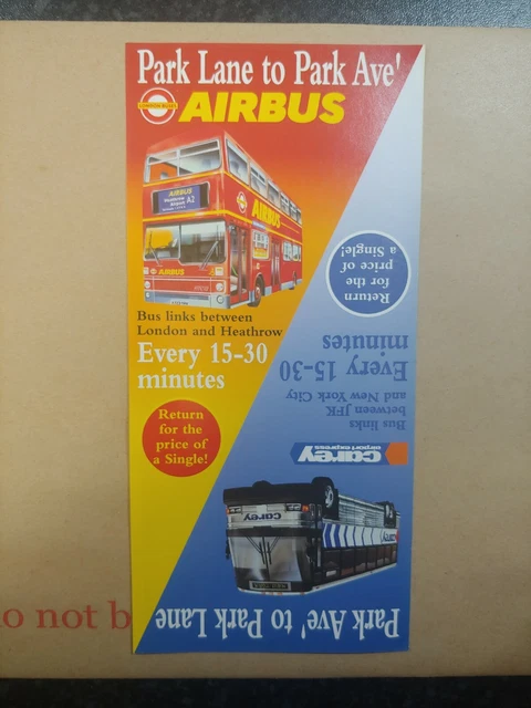 LONDON TRANSPORT BUS Leaflet Timetable Route Heathrow Airbus 13.4 £1.99 ...