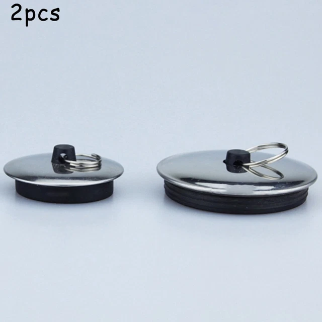 PRISE SINK PLUG vier Douche Acier Inoxydable + Caoutchouc Bain Chrome ...