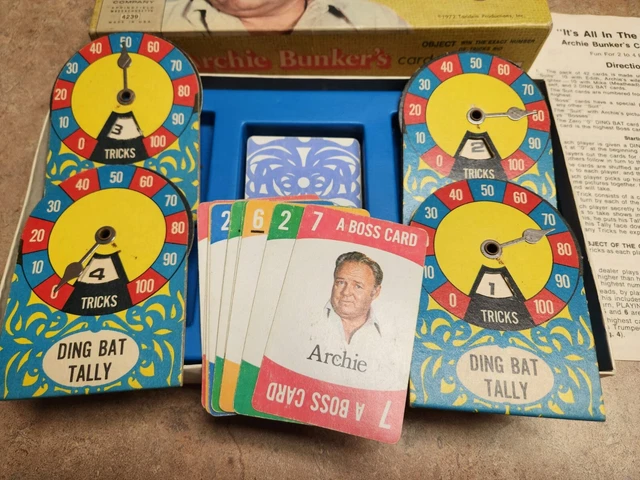 VINTAGE 1972 ALL In The Family Archie Bunker’s Card Game Milton Bradley ...