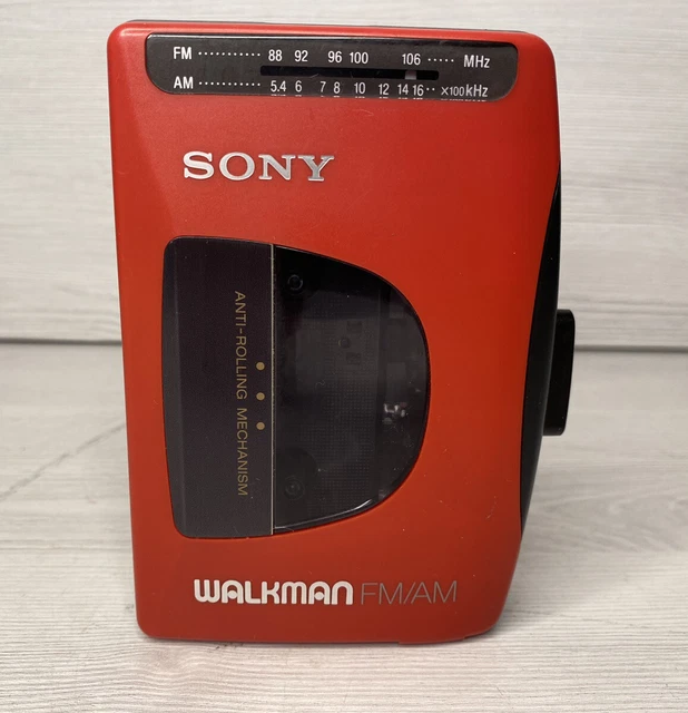 RED SONY WALKMAN Cassette Player Portable WM-FX10 £49.99 - PicClick UK
