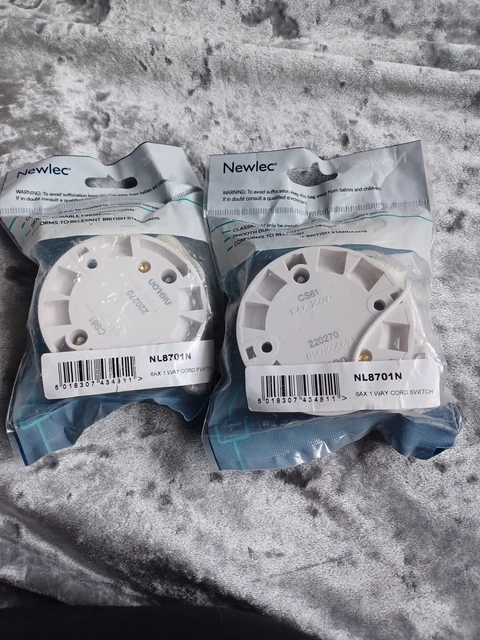 NEWLEC 6AX 1 Way Cord Switch £5.00 - PicClick UK NEWLEC 6AX 1 Way Cord Switch £5.00 - PicClick UK