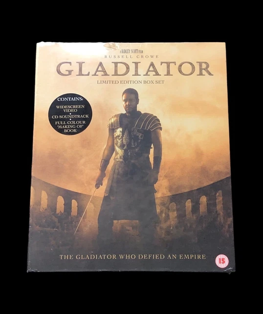 GLADIATOR LIMITED EDITION Box Set Widescreen VHS Video CD & Book NEW ...