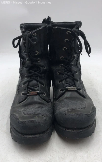 HARLEY-DAVIDSON RIDDICK 8-INCH Lace-Up Motorcycle Men Black Bootss - US ...