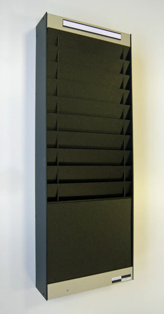 BLACK WORKSHOP JOB Card Wall Rack For A4 Portrait Job Cards - 10 ...