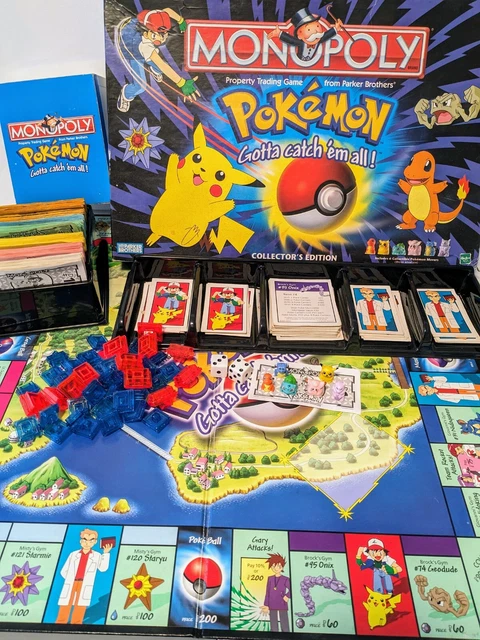 POKEMON MONOPOLY COLLECTOR'S Edition Board Game Incomplete Has ALL ...
