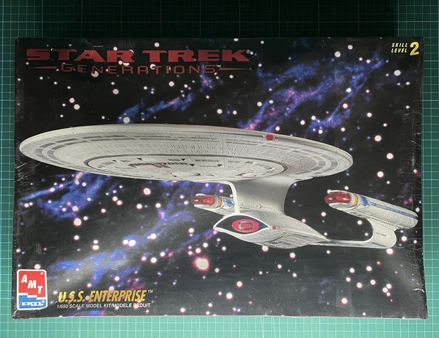 STAR TREK USS Enterprise NCC-1701-D 1:1400 Scale Model Kit AMT #8793 £ ...