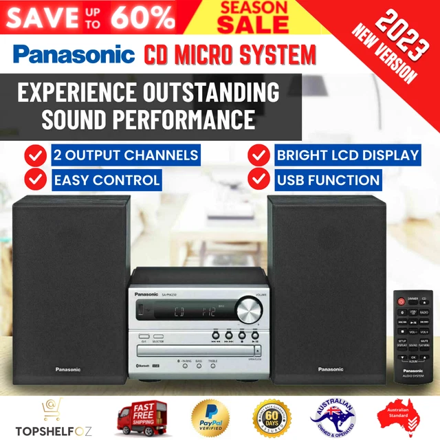PANASONIC MINI MICRO Hi Fi Stereo System Bluetooth CD MP3 USB Hifi ...