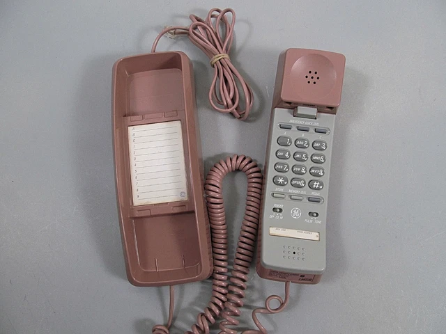 VINTAGE PINK GE Phone Push Button Thomson Model 2-9051LRB Tested ...