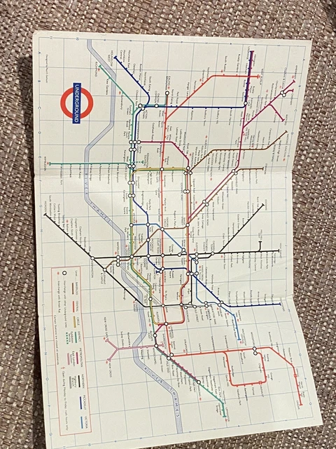 LONDON UNDERGROUND 1970 TUBE MAP Diagram of Lines Paul E Garbutt £12.00 ...