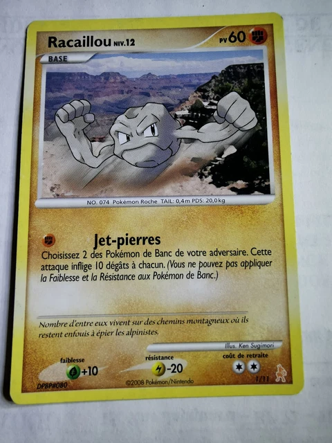 CARTE POKÉMON RACAILLOU 1/11 - Trainer kit - série limitée EUR 1,00 ...