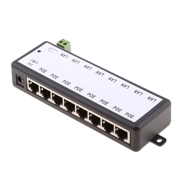 8 POE PORTS POE Injector Switch Passive Power Supply Module for ...