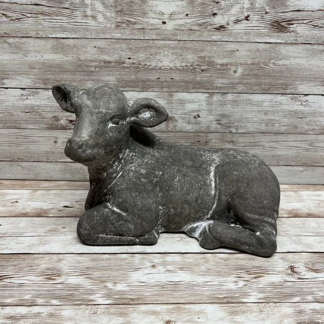 RED SHED CEMENT Cow Garden Statue, 24S03224EX Farm £28.68 - PicClick UK