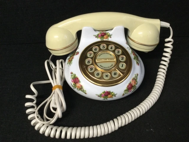 ROYAL ALBERT OLD country roses by Astral push button telephone T7304 £ ...