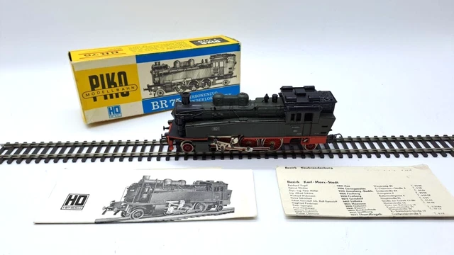 DDR PIKO GÜTZOLD H0 Dampflok BR 75 Nr . 1831 dunkelgrün der DR in OVP selten EUR 59,90 - PicClick DE