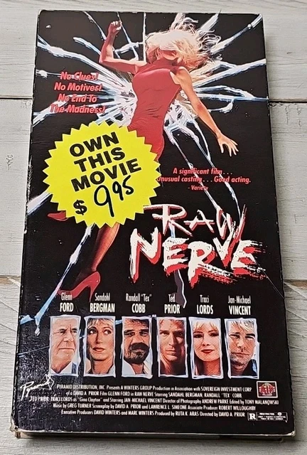 VHS: RAW NERVE: AIP Home Video: Traci Lords, Jan Michael Vincent, rare ...
