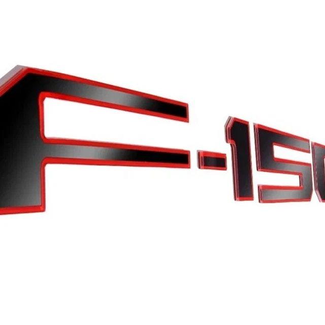 RAISED TAILGATE INSERT Letters For 2021-2024 F-150 Emblem Black Red ...