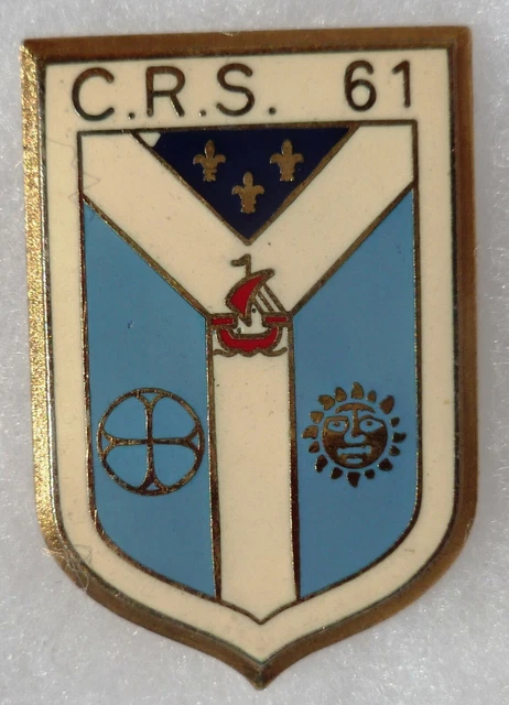 INSIGNE BADGE POLICE Obsolète CRS 61 ORIGINAL DRAGO VINTAGE EUR 8,99 - PicClick FR