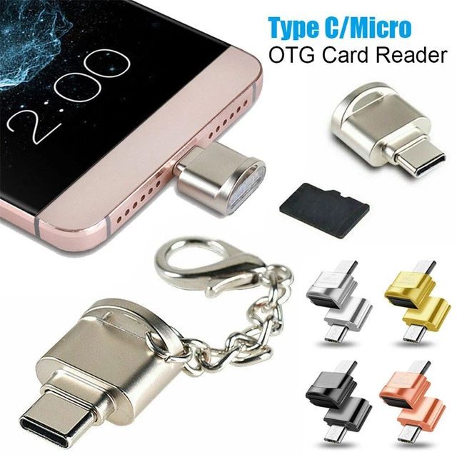 PLUG MEMORY EXPANSION Adopter Type C/Micro To TF Adapter Phone OTG Card ...