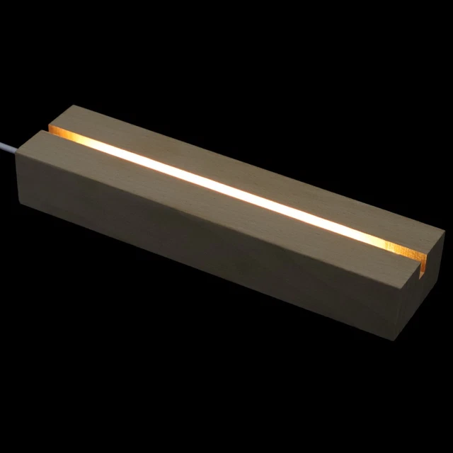 WOODEN RECTANGLE LIGHT Base LED Light Display Stand Simple Lighting ...